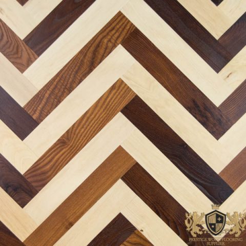 Bespoke Two Colors Herringbone Wood Panel - Prestige Wood Flooring Supplier